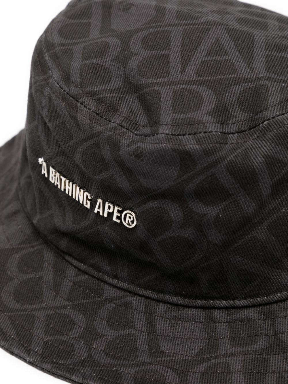A BATHING APE® logo-lettering monogram-pattern bucket hat